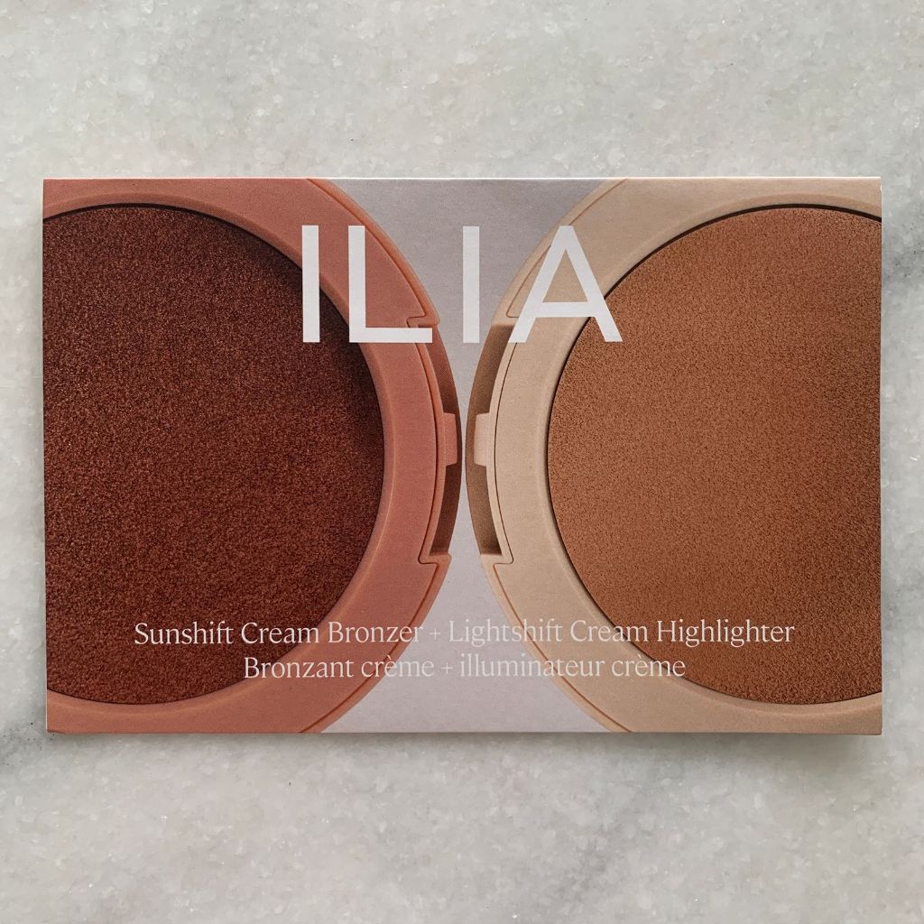 ILIA Sunshift Cream Bronzer + Lightshift Cream Highlighter 0.025gx4 Sample Card | Shopee Philippines