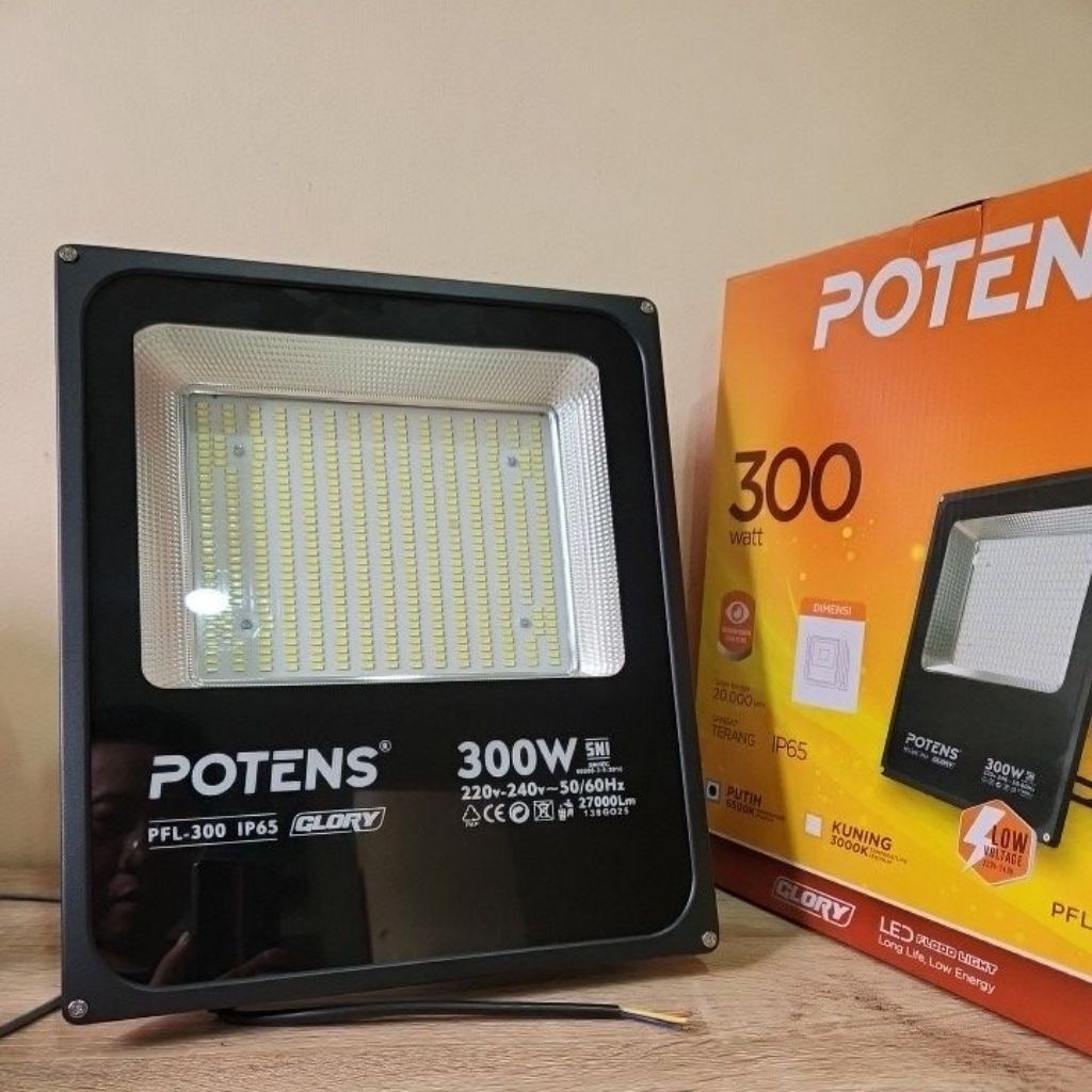 POTENTIAL 300 WATT LED FLOODLIGHT 300W IP65 LED FLOODLIGHT/ | Shopee ...