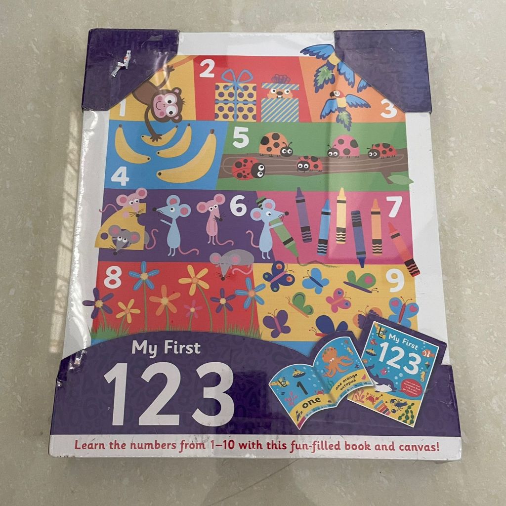 My First 123 Book and Canvas numbers wall Learn to count children's ...