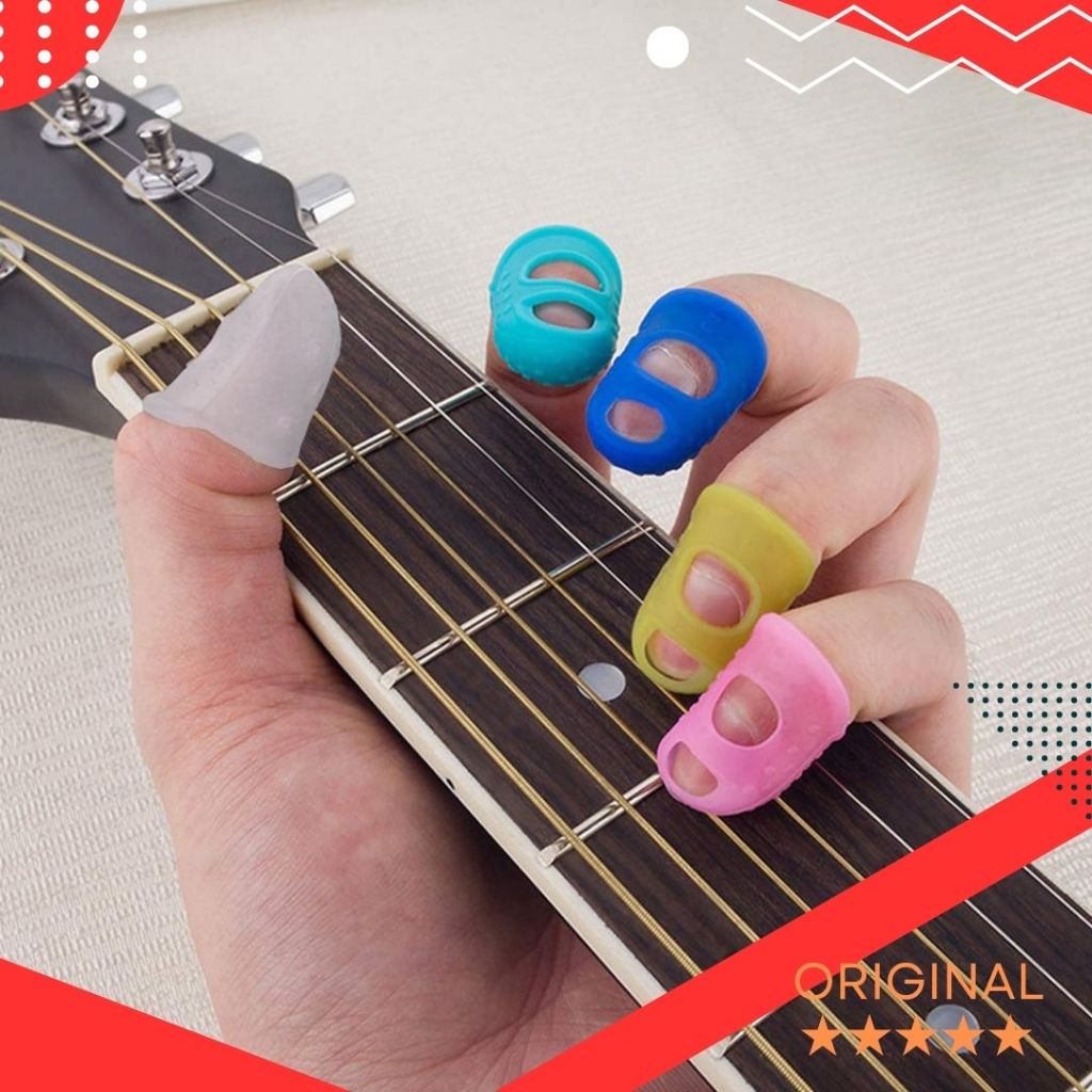 Silicone Fingertip Protector Guitar Finger Protector 5 PCS | Shopee ...