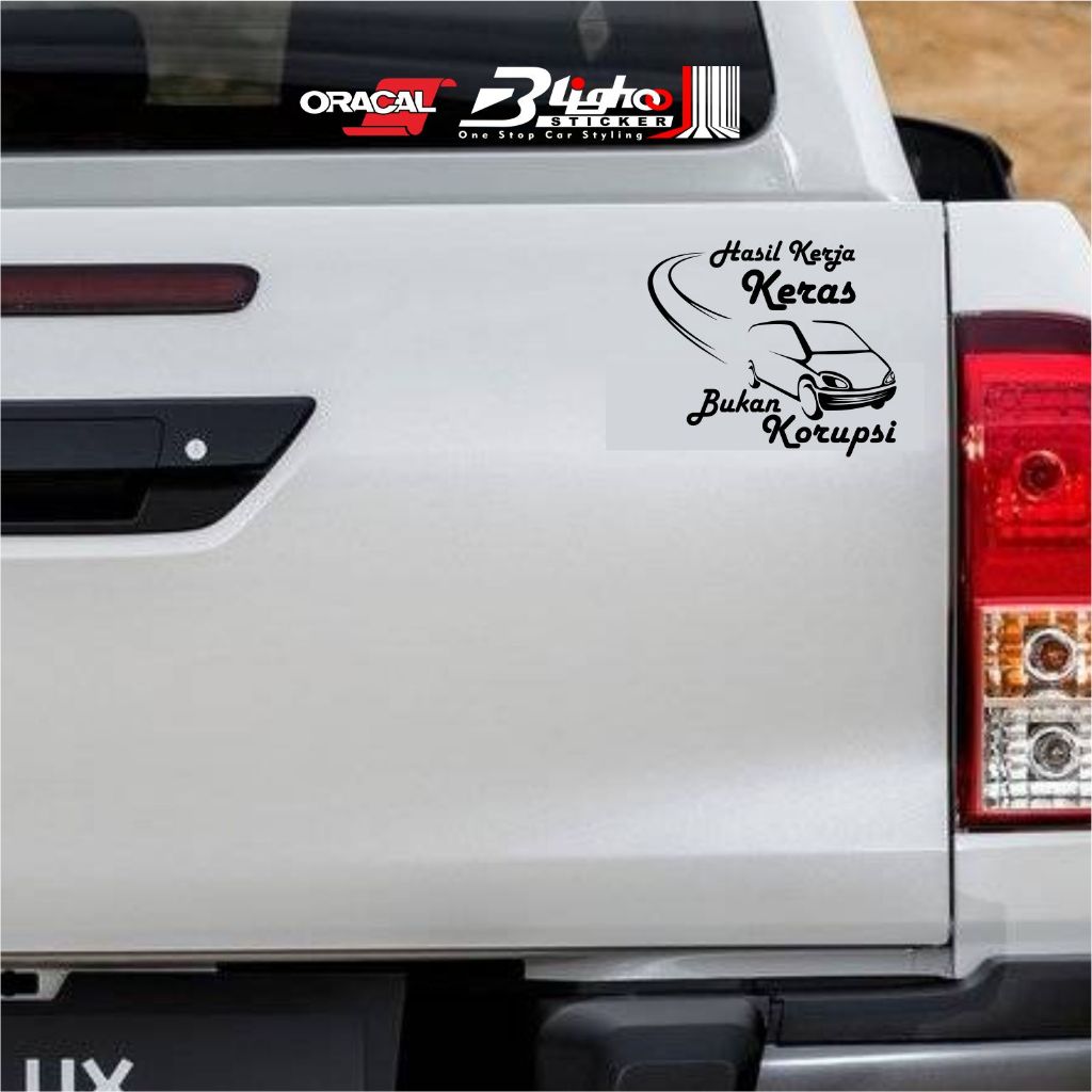 BLIGHOO Cutting Sticker Hard Work Results Not Corruption 20cm Cool Car ...