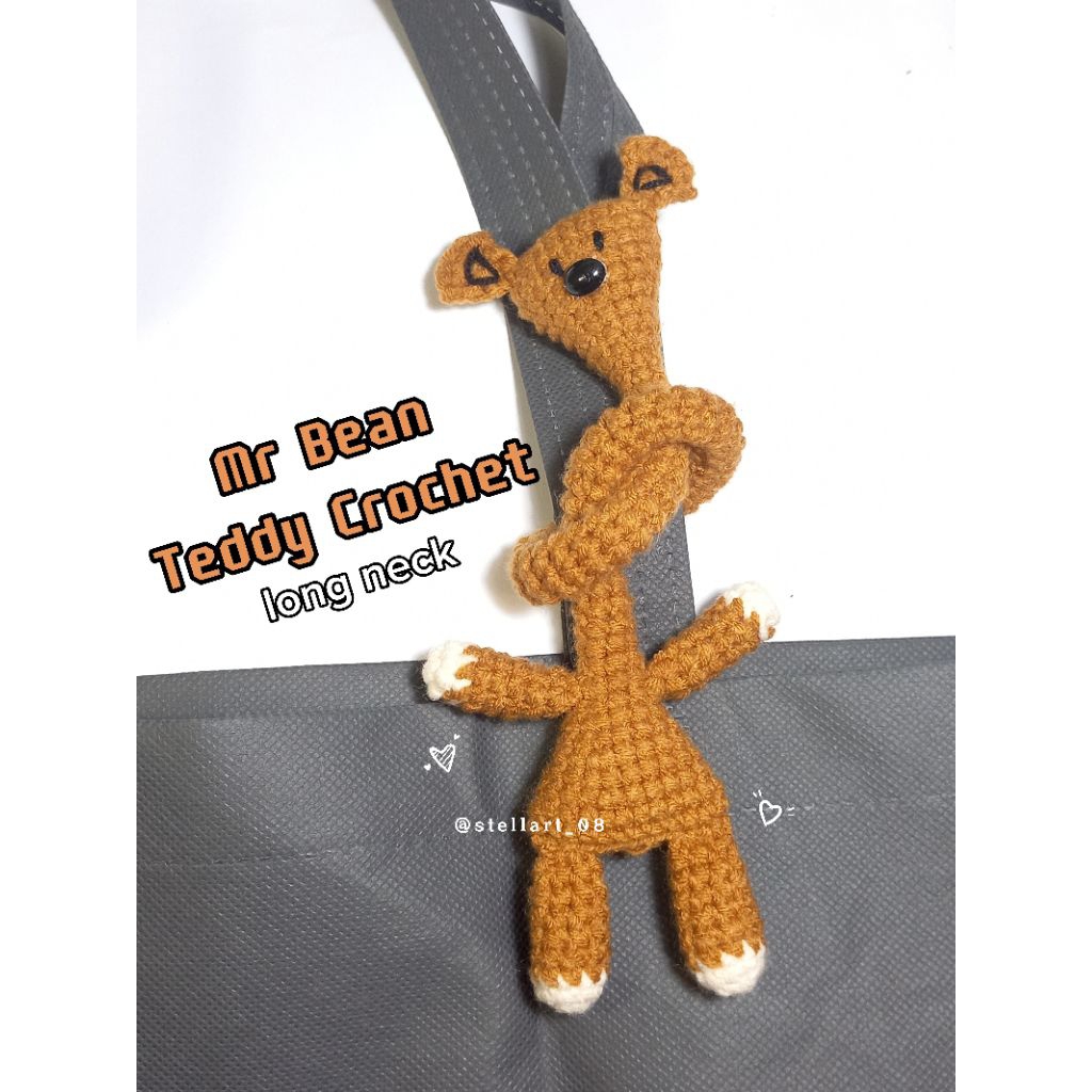Mr Bean Teddy Crochet Long Neck (stellart_08) | Shopee Philippines