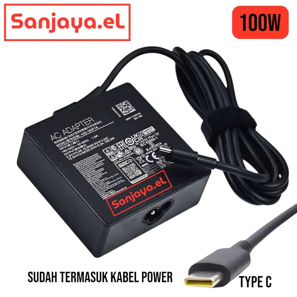 Axioo C100GD 20V 5A 100W TYPE C Laptop Charger Adapter | Shopee Philippines