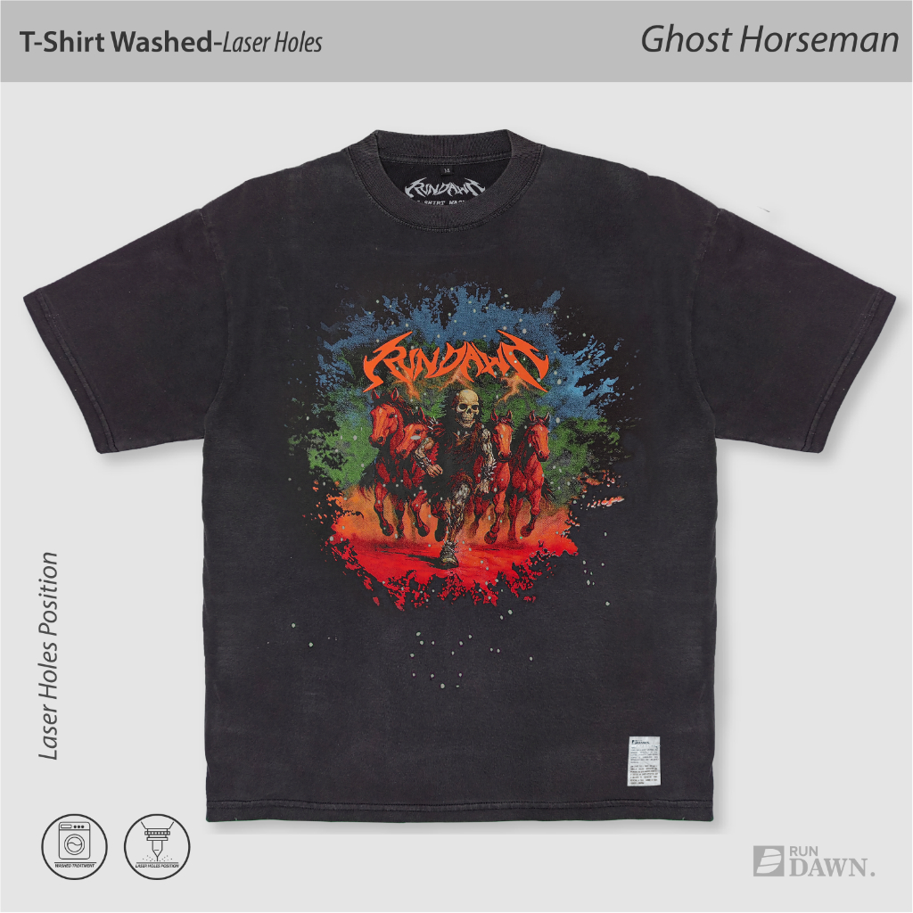Rundawn Unisex Washing T-Shirt – Vintage Short Sleeve Running Shirt ...
