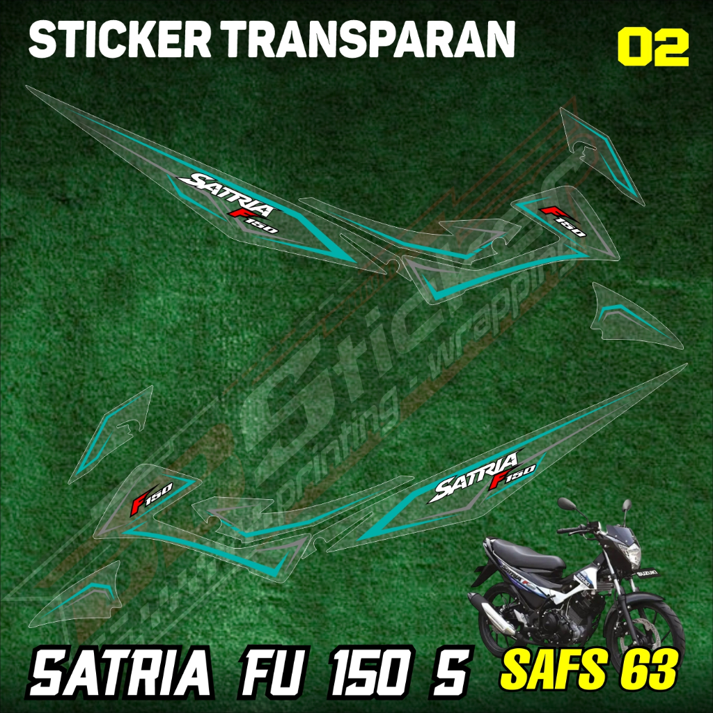 SUZUKI NEWEST TRANSPARENT MOTORCYCLE STRIPING SATRIA FU 150 FACELIFT ...