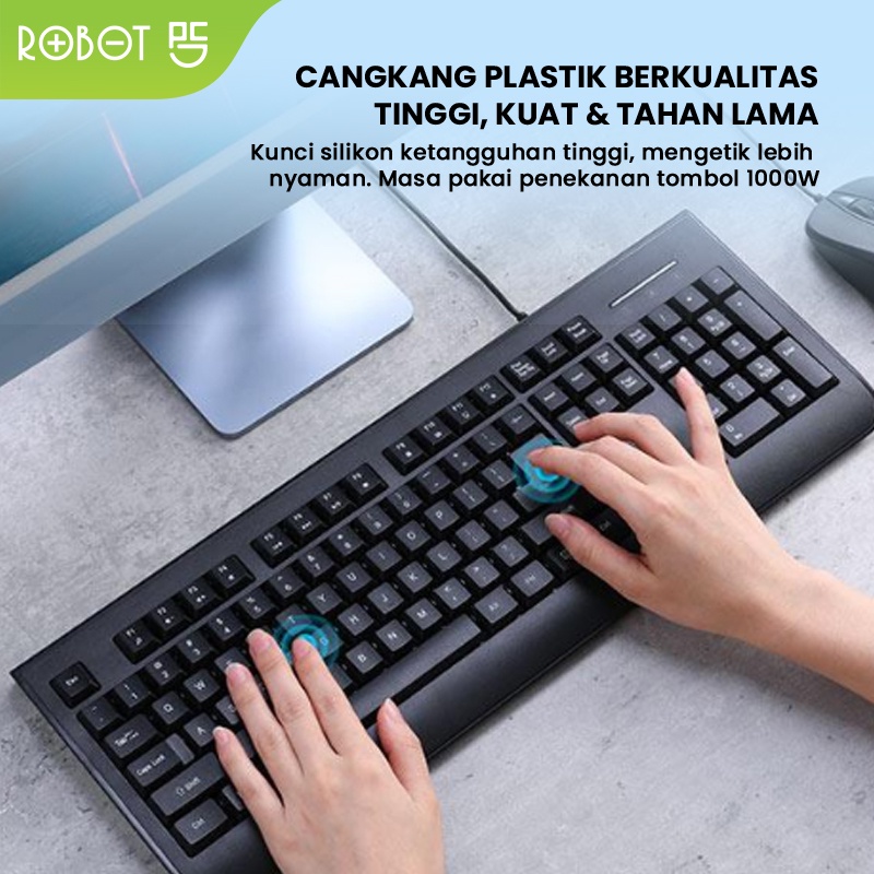 Robot Wired Keyboard / Portable Mini Office Wired Keyboard RK20 Ultra ...