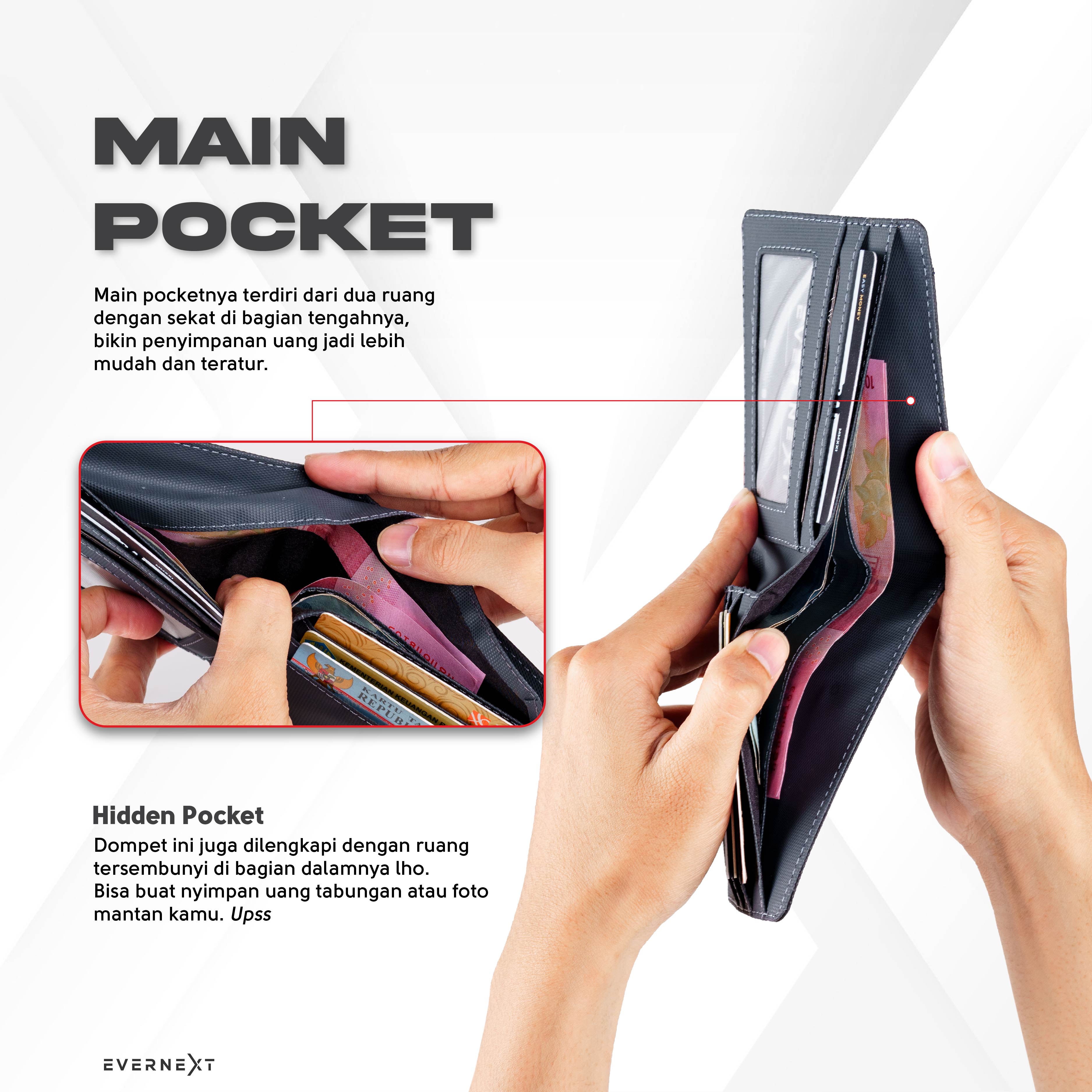 Evernext - Men's Waterproof Wallet Men's Folding Wallet Men's Waterproof Folding Wallet Alpha ...