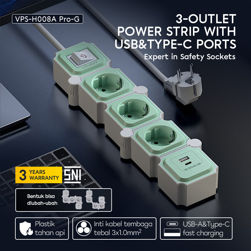 Vivan Safety Socket VPS-H PRO Series Switch Adapter Socket Electrical ...