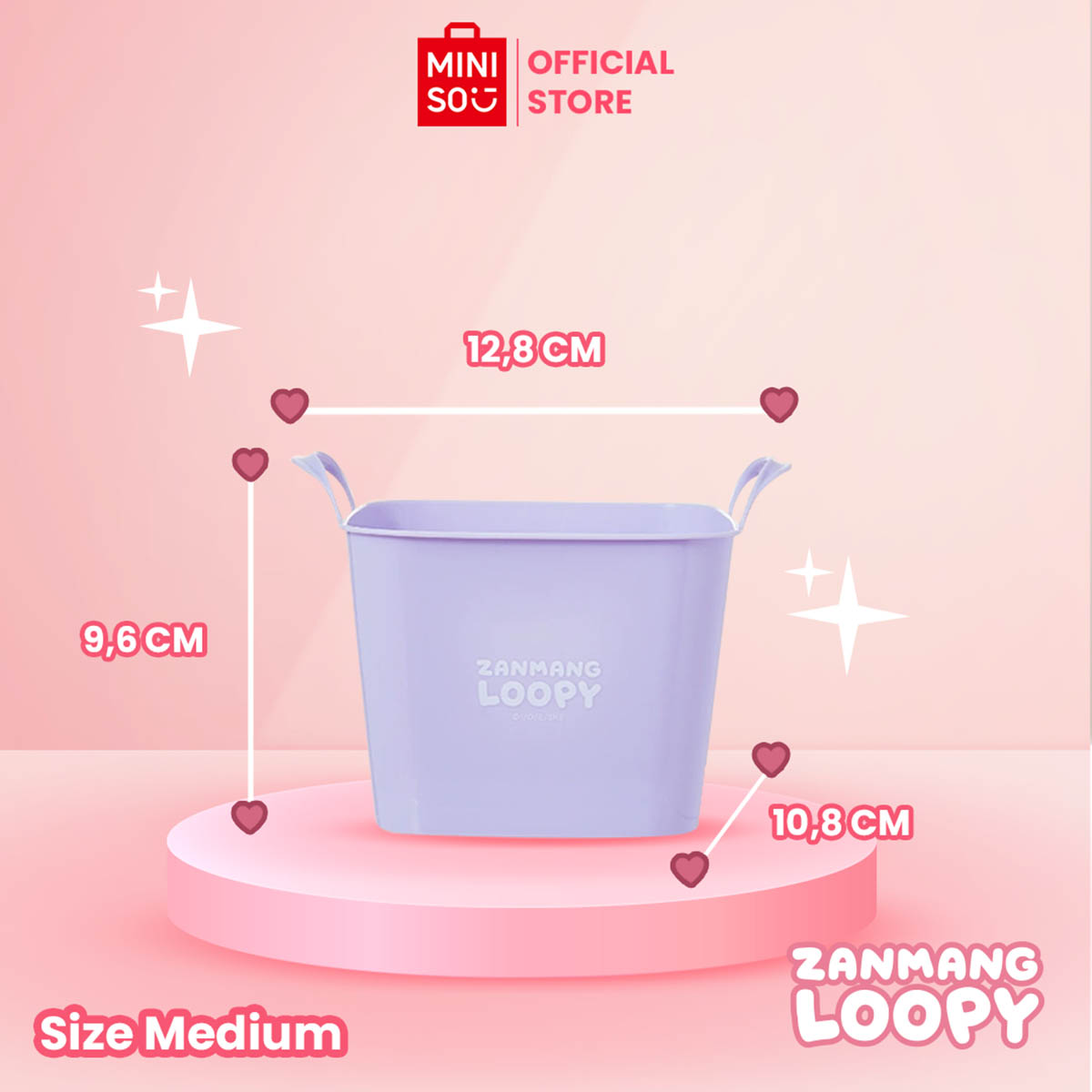 Miniso x ZANMANG Loopy Collection PE Storage Basket Basket with Handle ...