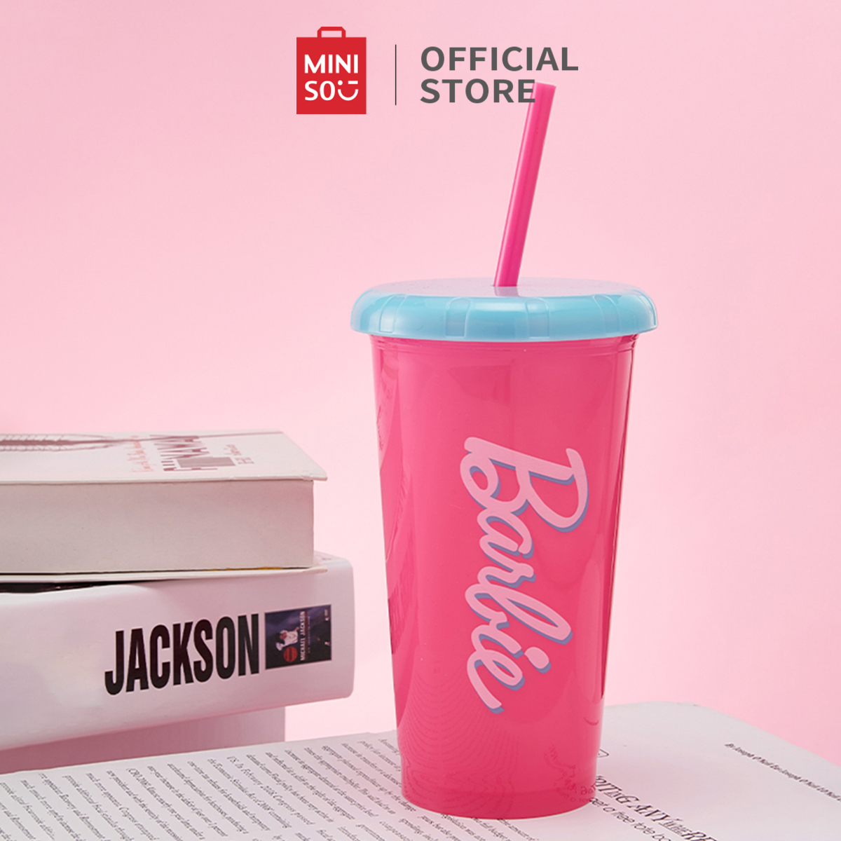 Miniso x Barbie Shining Collection 4 Pcs Plastic Cups With Straw ...
