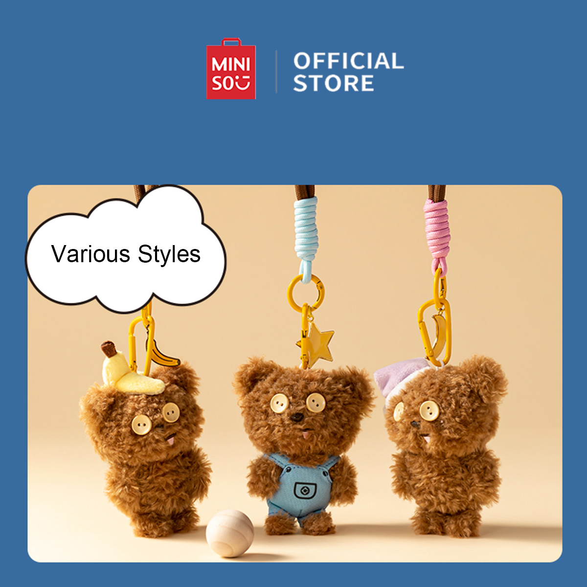 GANTUNGAN Miniso X MINIONS Doll Hanger Bob+Tim Collection Plush Pendant ...