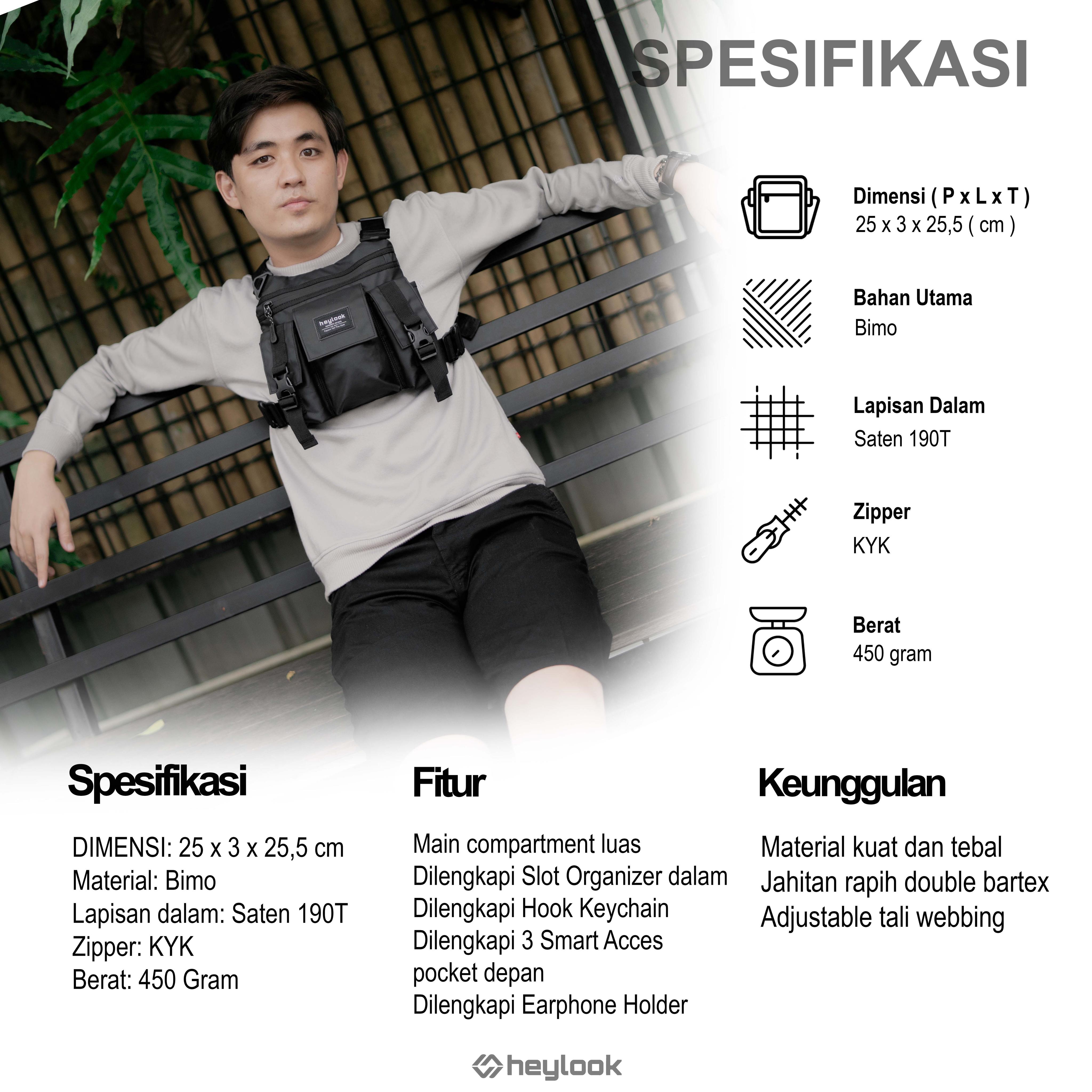 HEYLOOK Official - Chest Bag Roger 2.0 Waterproof Waterproof Chest Bag ...