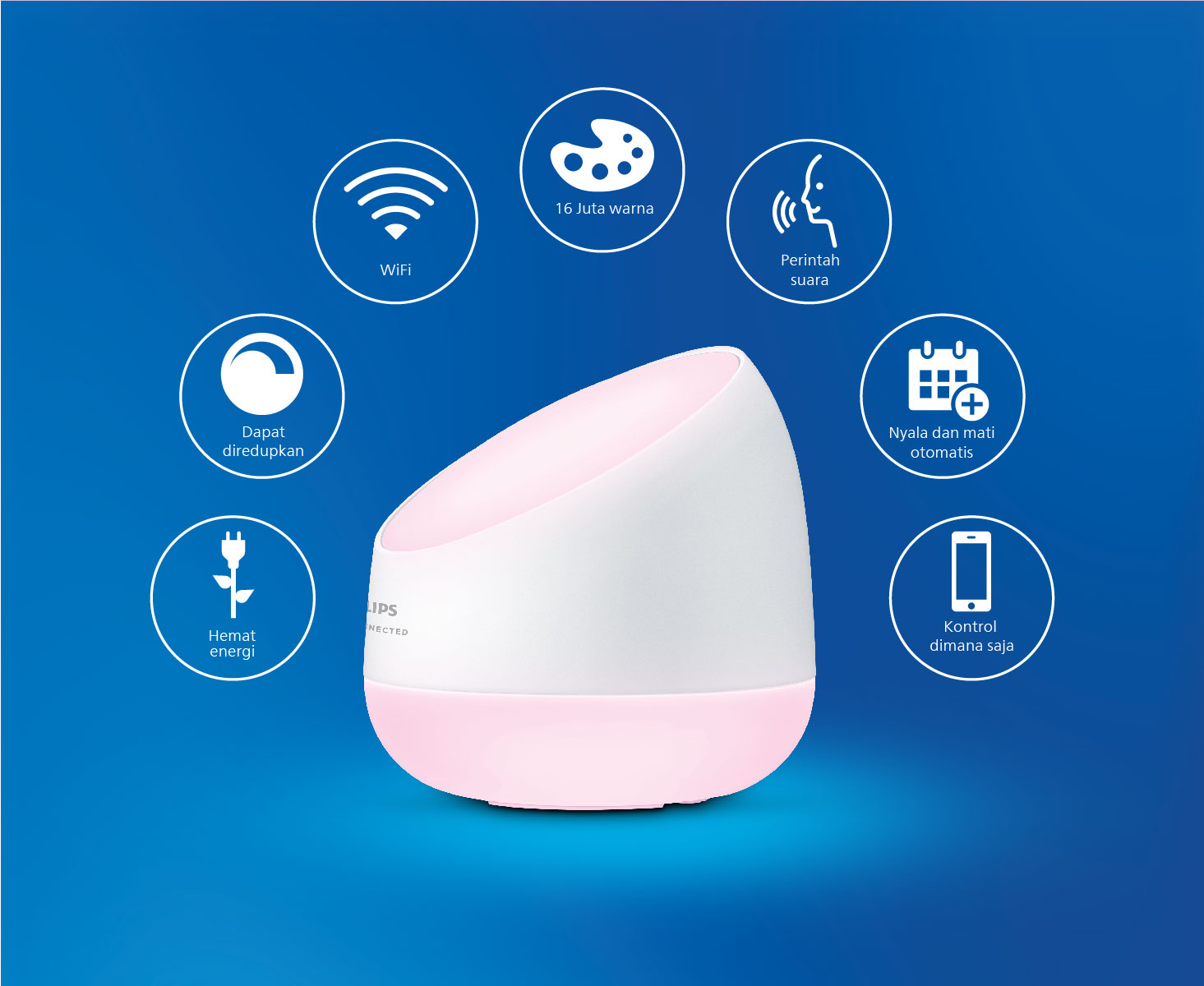 Philips Smart Wifi Portable Squire 8.5W LED TW & Color Night Light ...