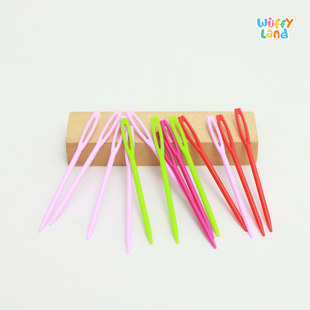 Wuffyland Children's Blunt Plastic Needles for Hand Motor Skills, Pre ...