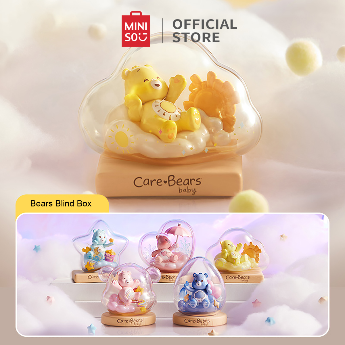 Miniso x Care Bears Blind Box Figures Weather Divination Collection ...