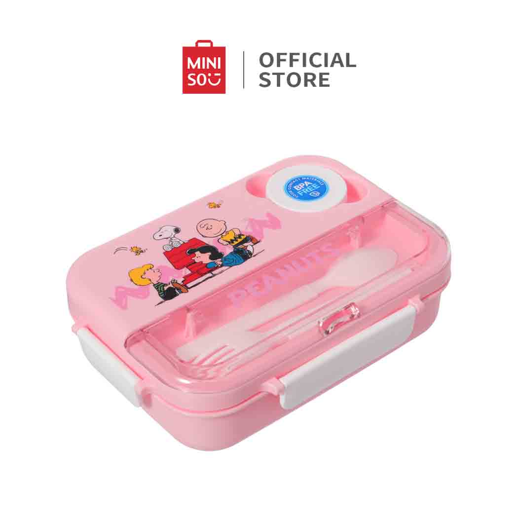 Miniso Snoopy Lunch Box Divided Lunch Box Food Packaging Box PP Food ...