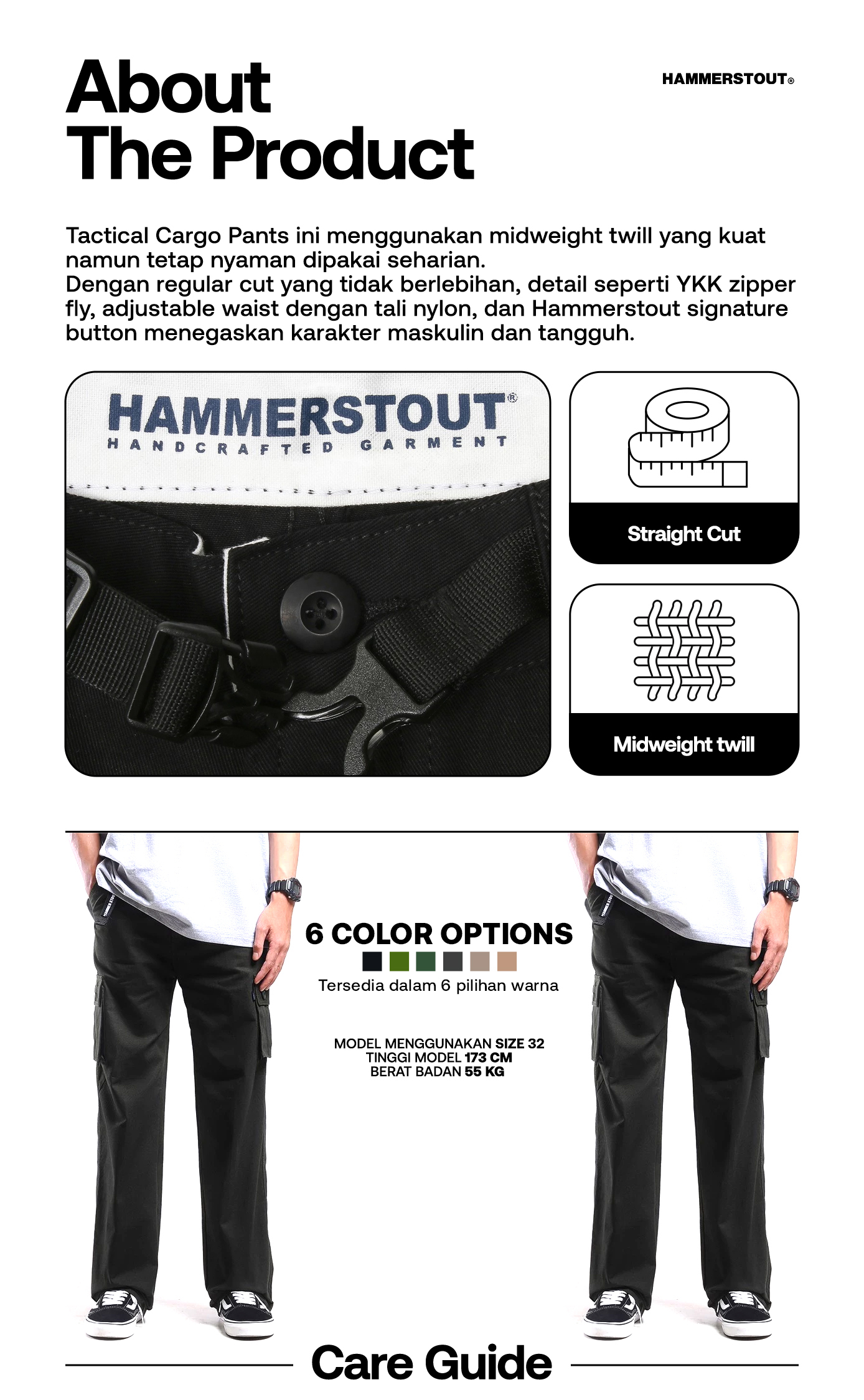 Hammerstout - Regular Fit Cargo Pants - Combat Loose | Shopee Philippines