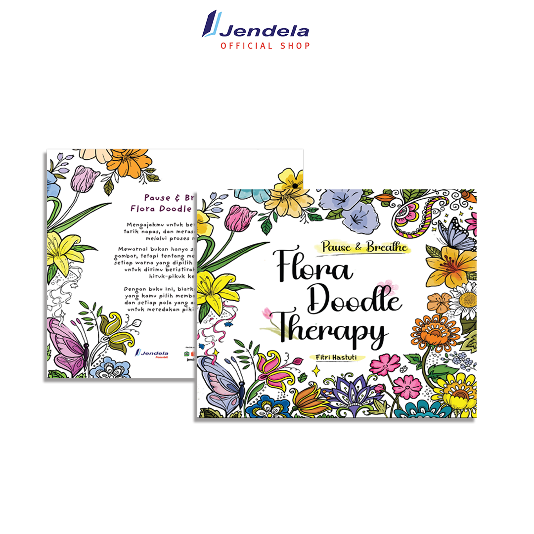 Art Coloring Book Doodle Flora Therapy Pause & Breathe Adult Coloring ...