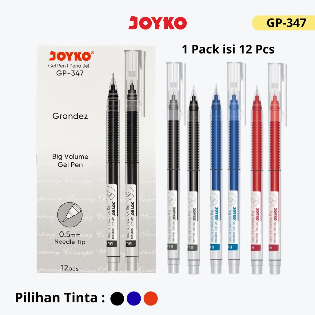 JOYKO Gel Pen 1 Pack GP-347 Grandez 0.5mm Contents 12 Pcs | Shopee ...