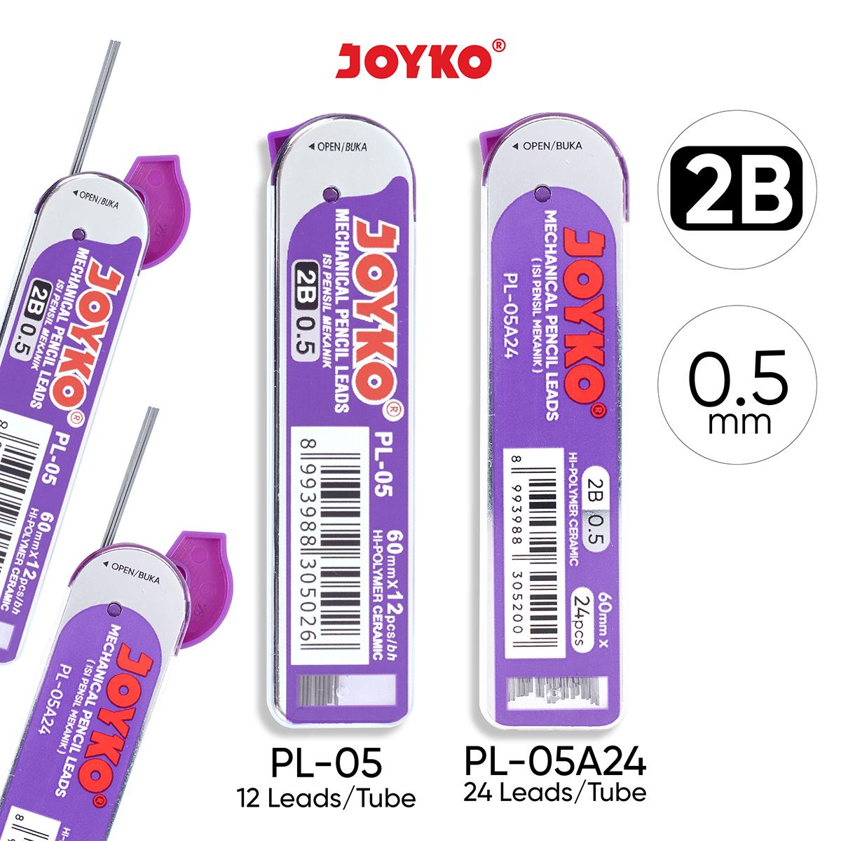 JOYKO Pencil Lead Mechanical Pencil Lead PL-05 2B 0.5 mm | Shopee ...