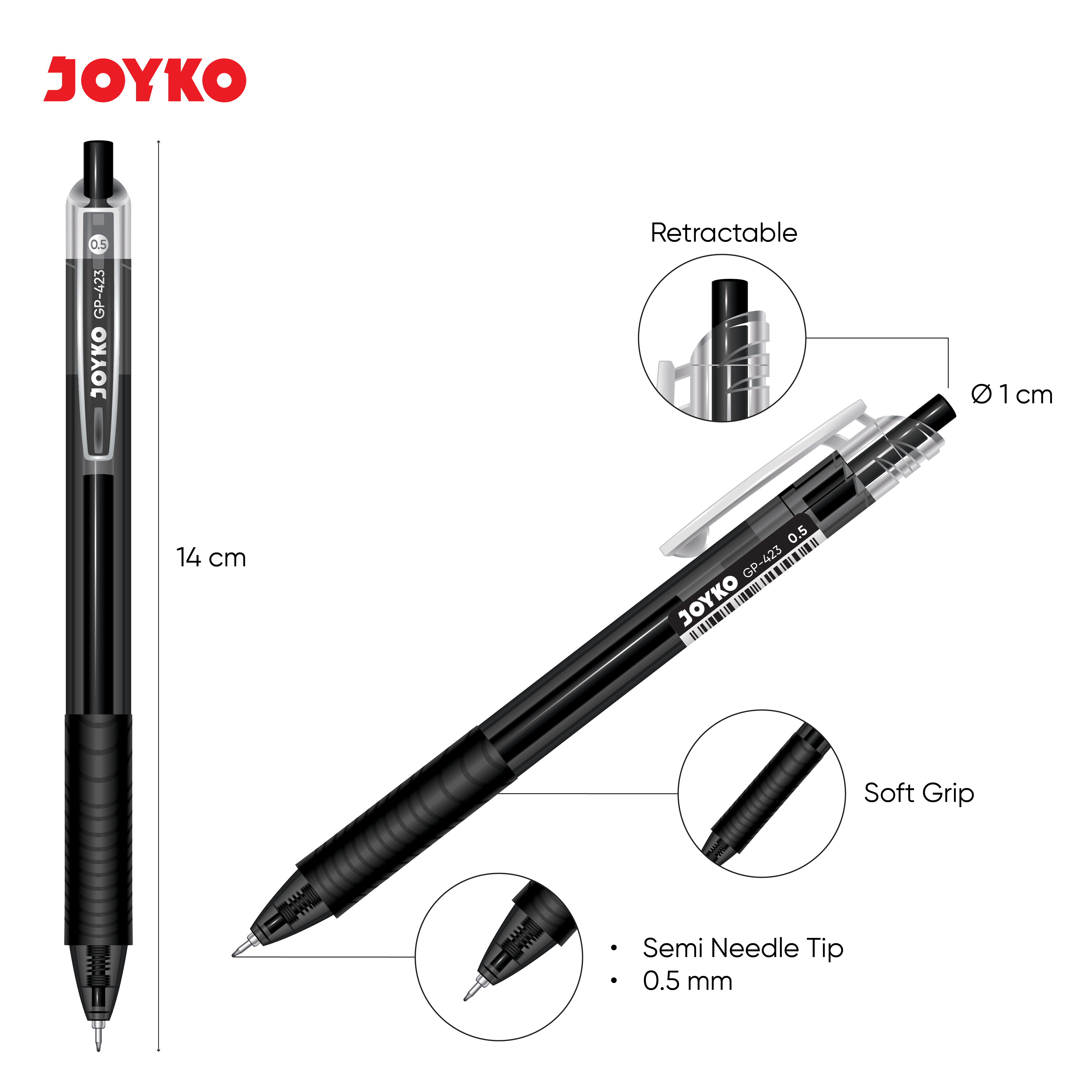 JOYKO Gel Pen GP-423 0.5 mm | Shopee Philippines