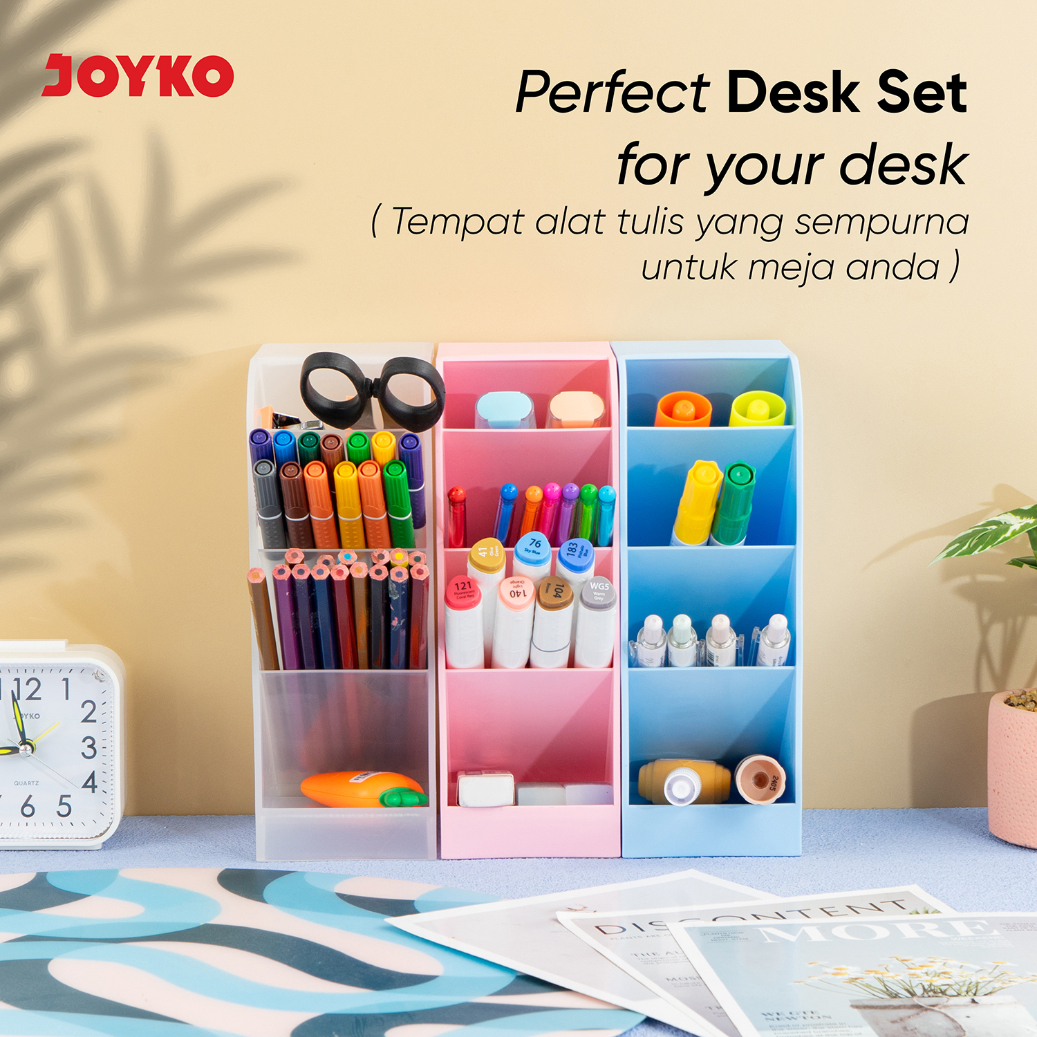 JOYKO Desk Set Pen Holder Stationery Holder DS-70CO | Shopee Philippines