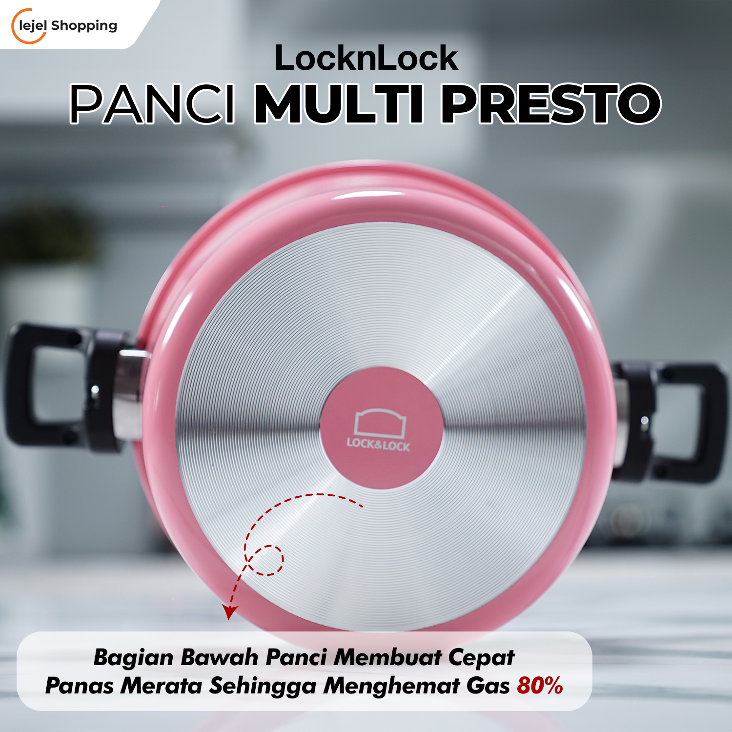 Locknlock Multi Presto Pot CCP2401 6L - Burnt Coral (Non-Stick Pot ...