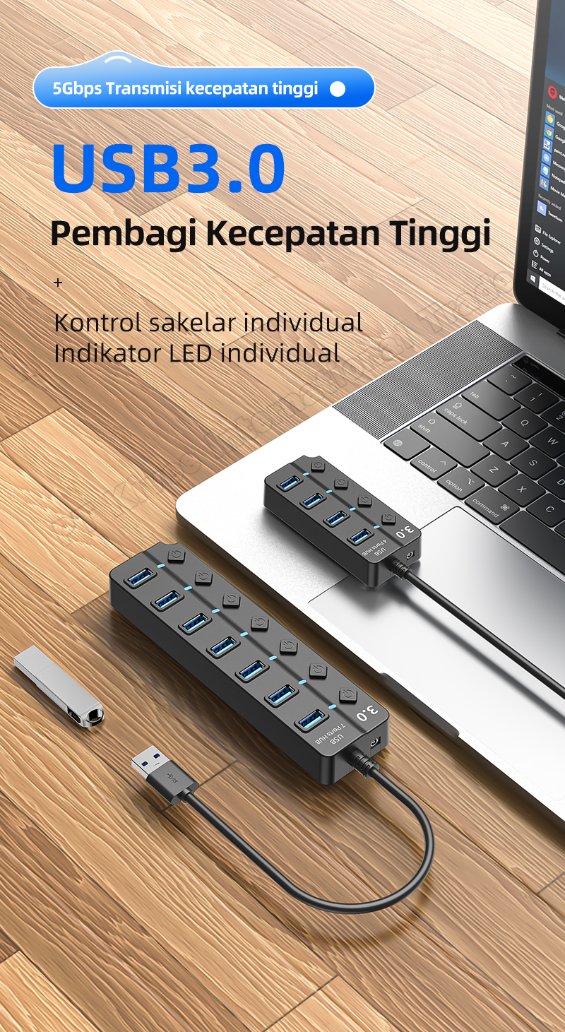 Aston USB Hub 3.0 Power Adapter 4 /7 Port USB Port Laptop USB Cable ...