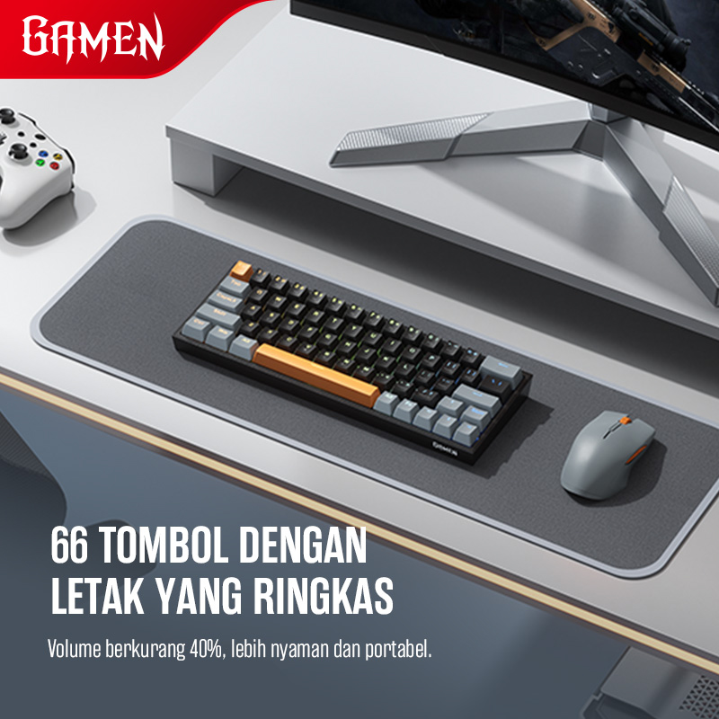 GAMEN Titan 5 Mechanical Gaming Keyboard 60% Layout RGB Full Light Hot ...