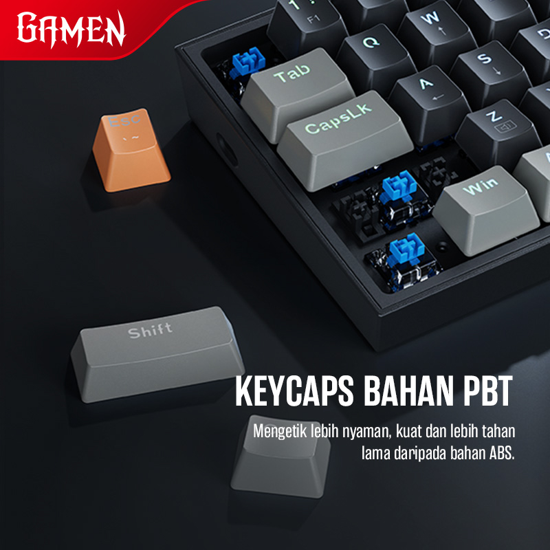 GAMEN Titan 5 Mechanical Gaming Keyboard 60% Layout RGB Full Light Hot ...