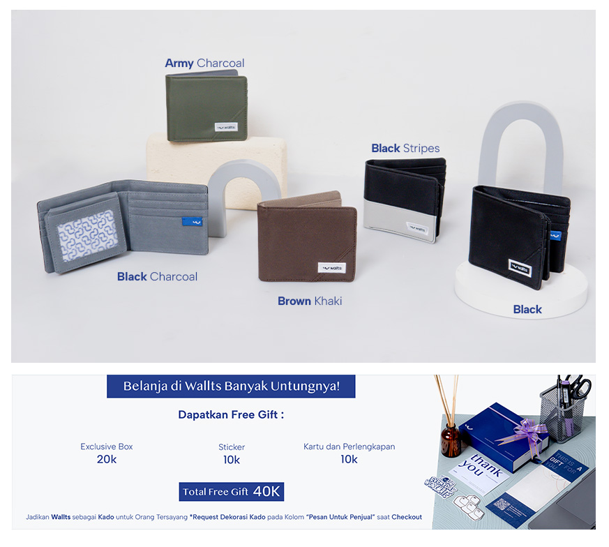 Wallts Men's Waterproof Canvas Folding Wallet - Keio Plain | Shopee ...