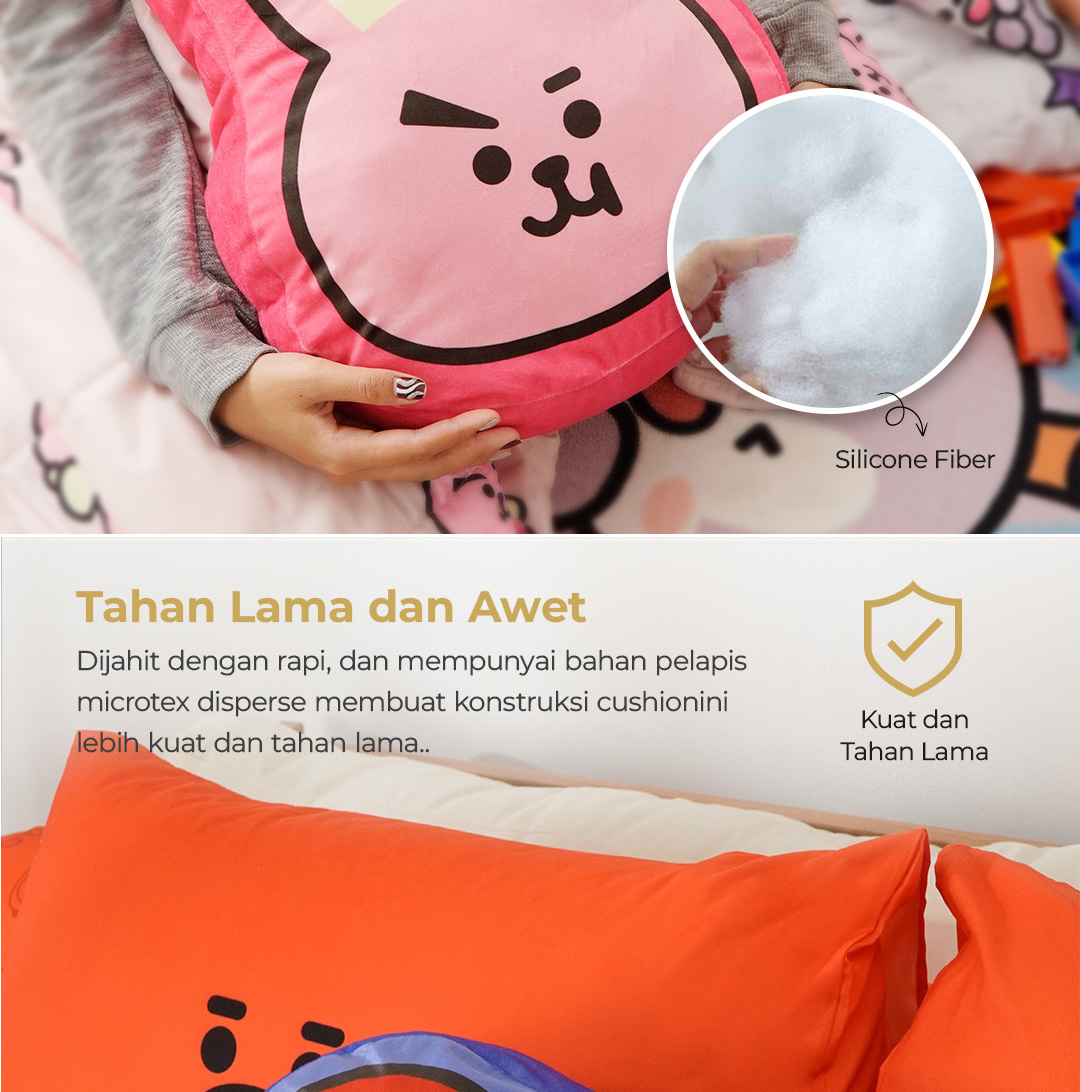 Kintakun Home BT21 Cushion Pillow Soft Sofa Pillow KOYA RJ SHOOKY MANG ...