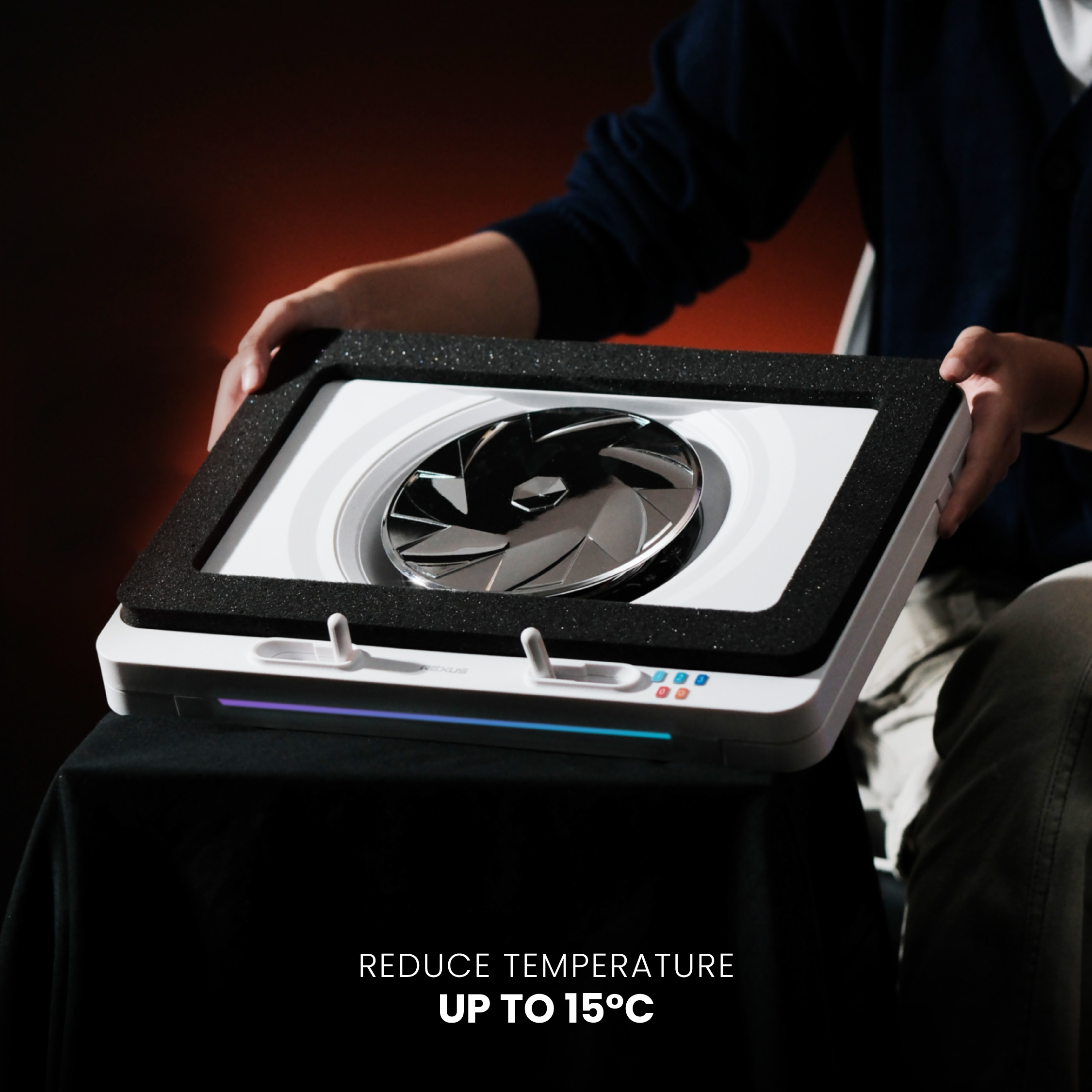 Rexus B400 Frost Cooling Pad Breeze RGB - 2400RPM Type C Laptop Cooler ...