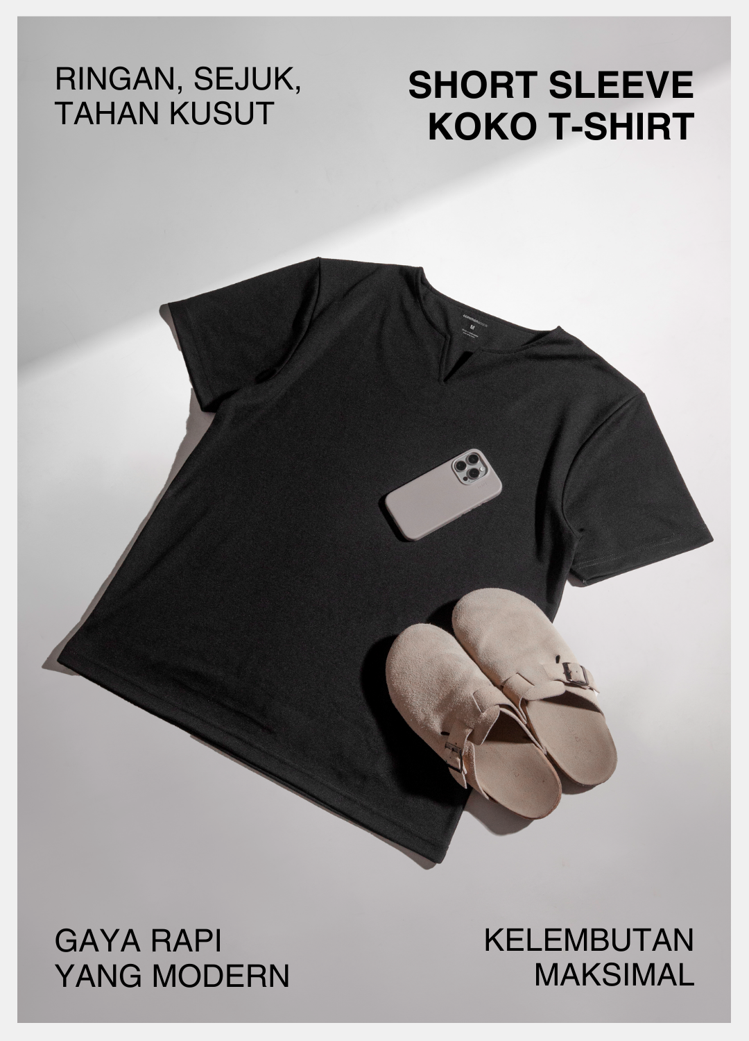 Common Goods Sawa Omnitech Short Sleeve Shirt - Stone Grey | Shopee ...