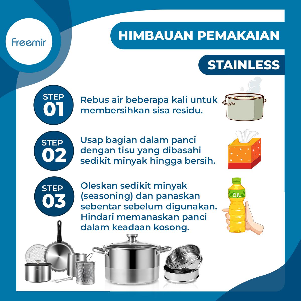 Freemir electric Rice Steamer SUS 304 Stainless Steel 26cm Glass Lid ...