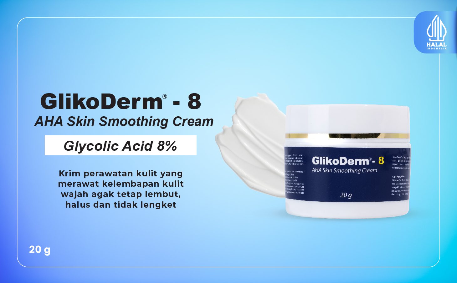 GLICODERM 8% AHA SKIN SMOOTHING CREAM - Glycolic Acid Facial Cream SKIN ...
