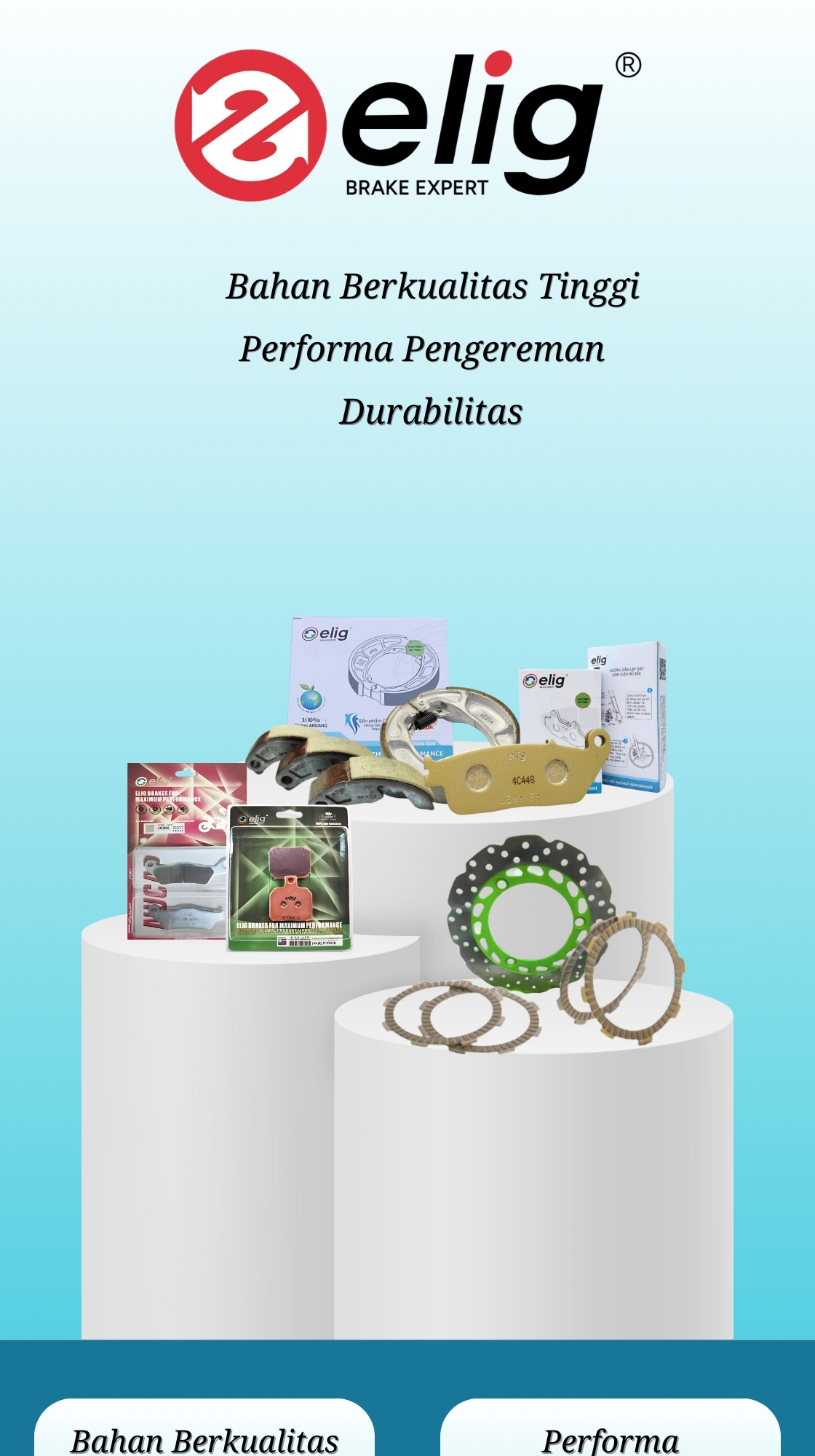 Elig Rear Brake Pads for Aerox / Lexi / All Mio / Xeon / All Nouvo ...