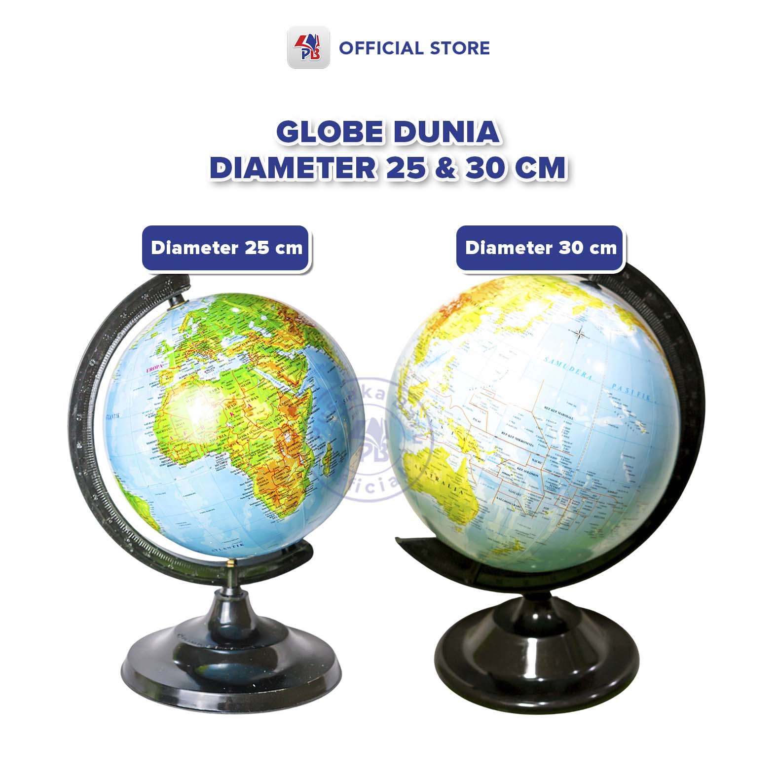 Globe Globe Physics Globe/ Scale 1: 50,000,000 Diameter 30 and 25 cm ...