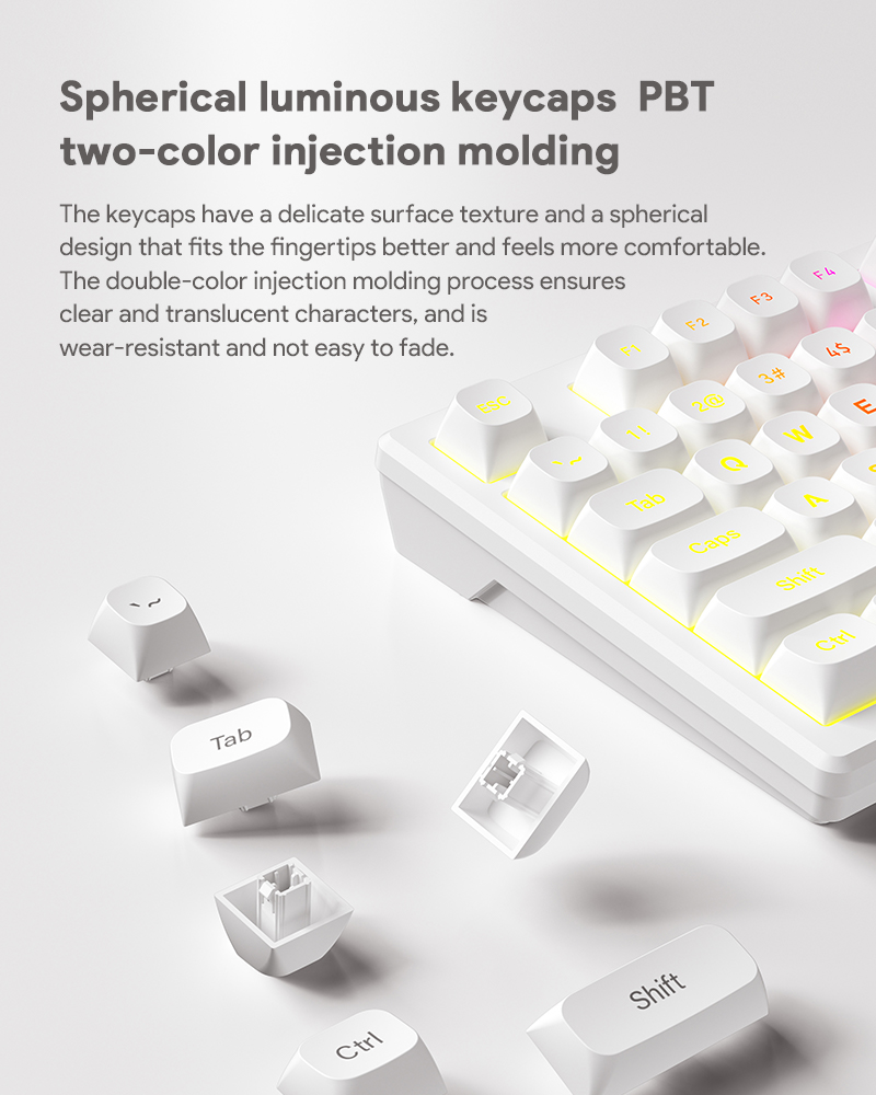 FURYCUBE IP75 Membrane Keyboard 75% Layout Knob Control RGB Gaming ...