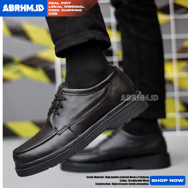 Docmart Genuine Leather Men's Formal Work Loafers Low Boots Black ...