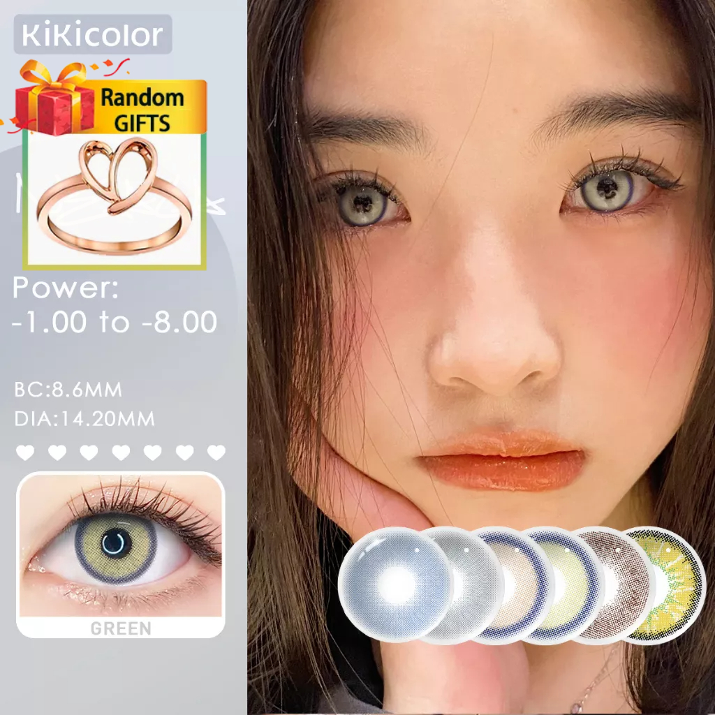 Kikicolor Stylish And Beautiful, Softlens Gray/Brown/Pink/Yellow/Blue ...