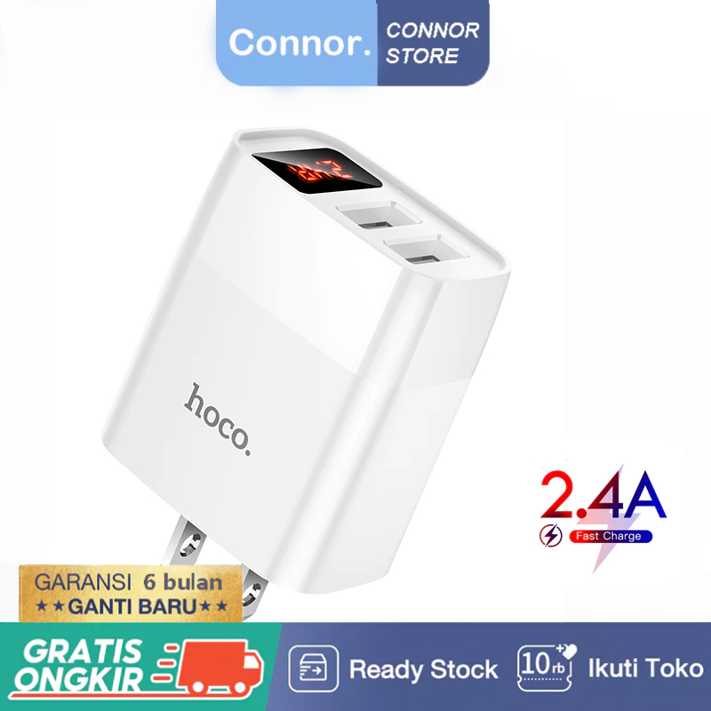 100% Original Head Charger Dual USB 12W Fast Adapter With Led Current 2 ...