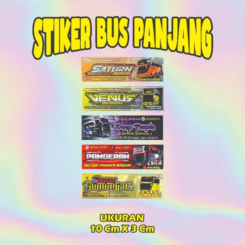 Long BASURI BUS STICKER | Long TELOLET BUS STICKER SIZE 10 X 3 CM ...
