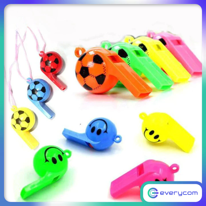 [100 Pcs] Peluit Mainan Anak / Pluit Bola Anak / Mainan Peluit Warna ...