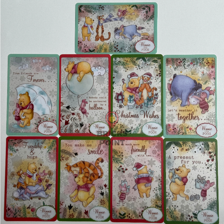 Disney ORIGINAL Winnie The Pooh CARD COLLECTION SET GLOW IN The DARK ...