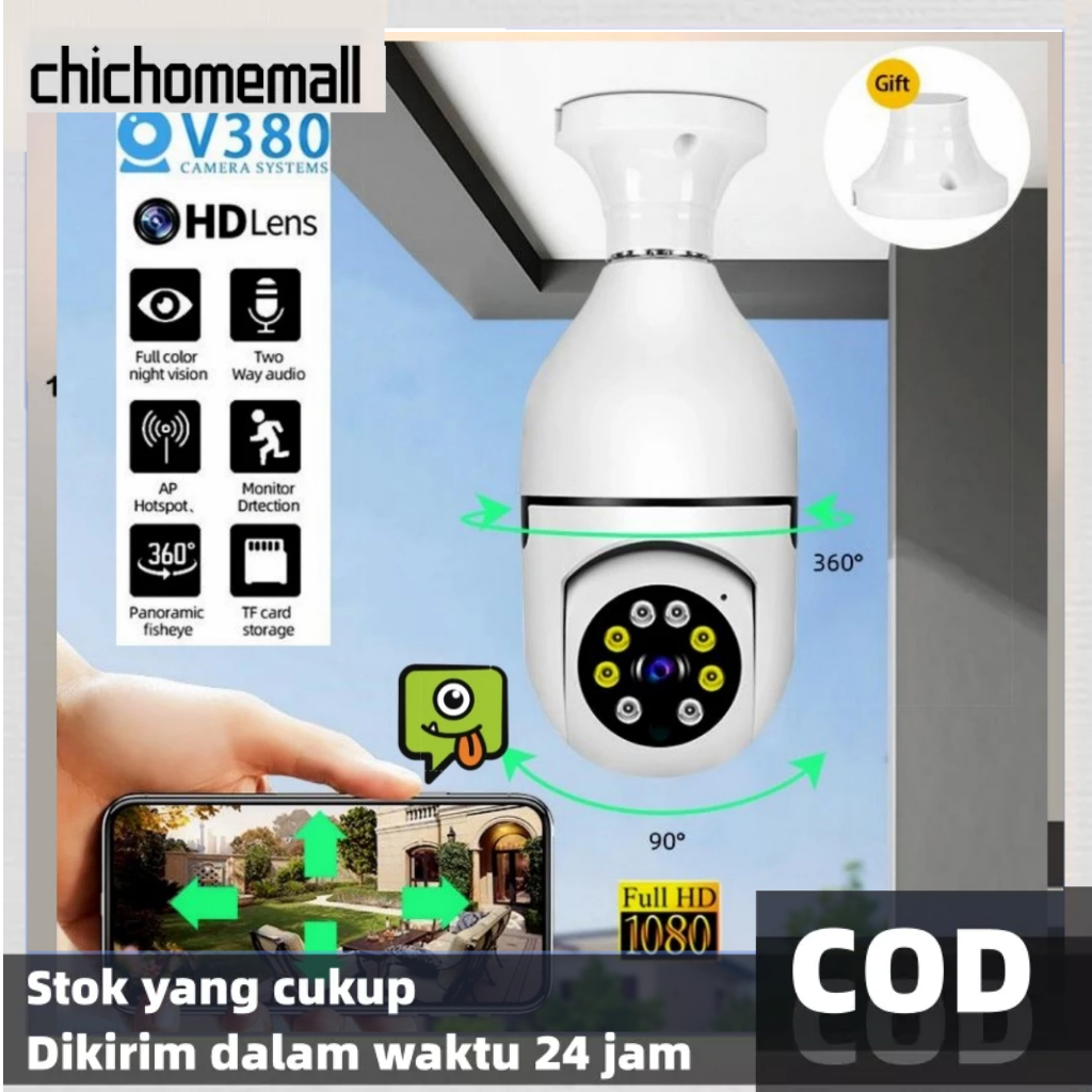 Cctv 360 degree Wifi outdoor /CCTV Wifi lamp cellphone/CCTV Lamp V380 ...