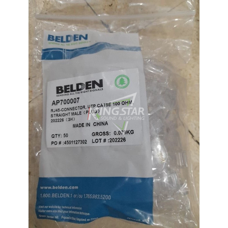 Belden RJ45 Cat 5 E Original Cat5E 5E AP700007 RJ 45 Lan UTP Connector ...