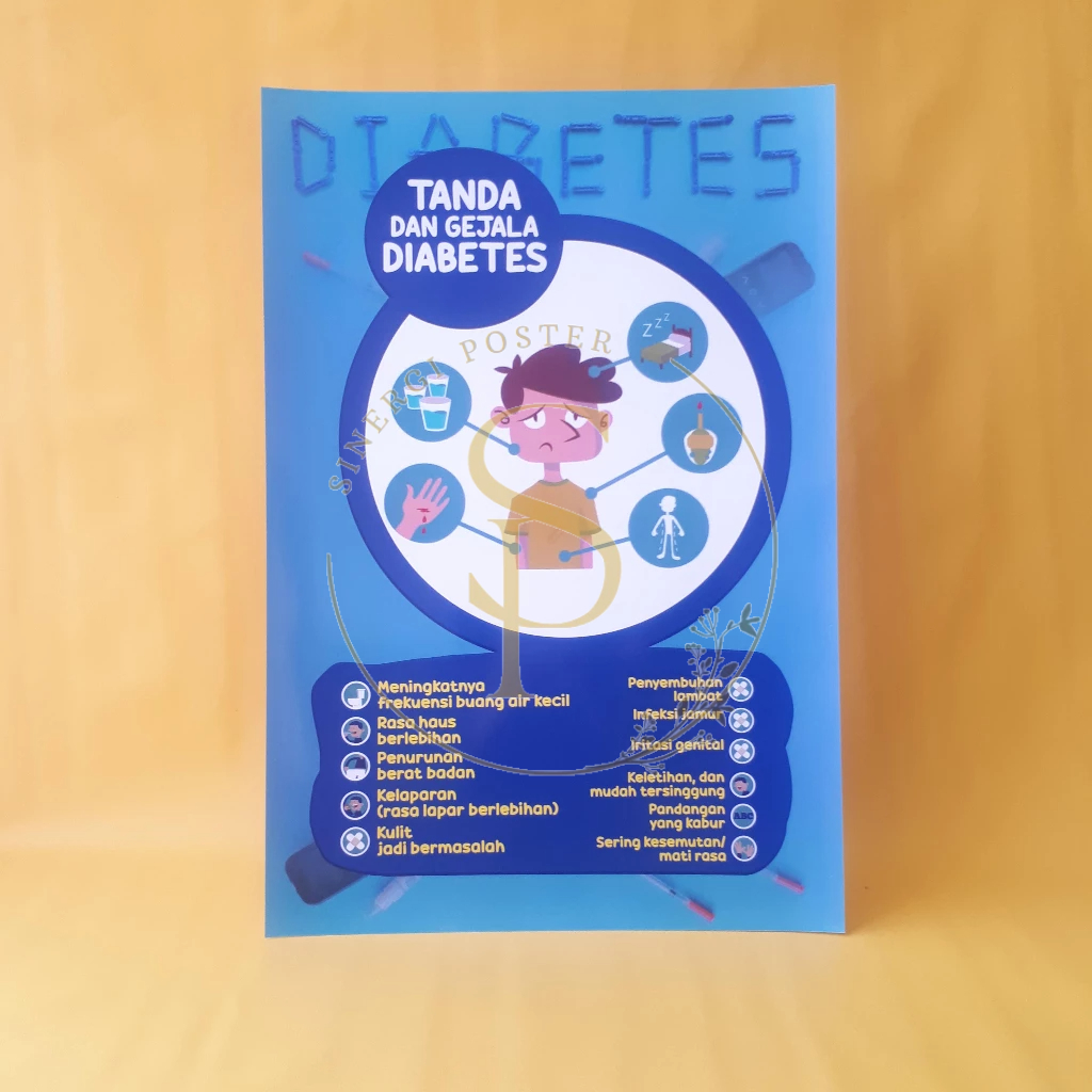 Diabetes Poster Diabetes Signs And Symptoms Poster Disease Poster 2557