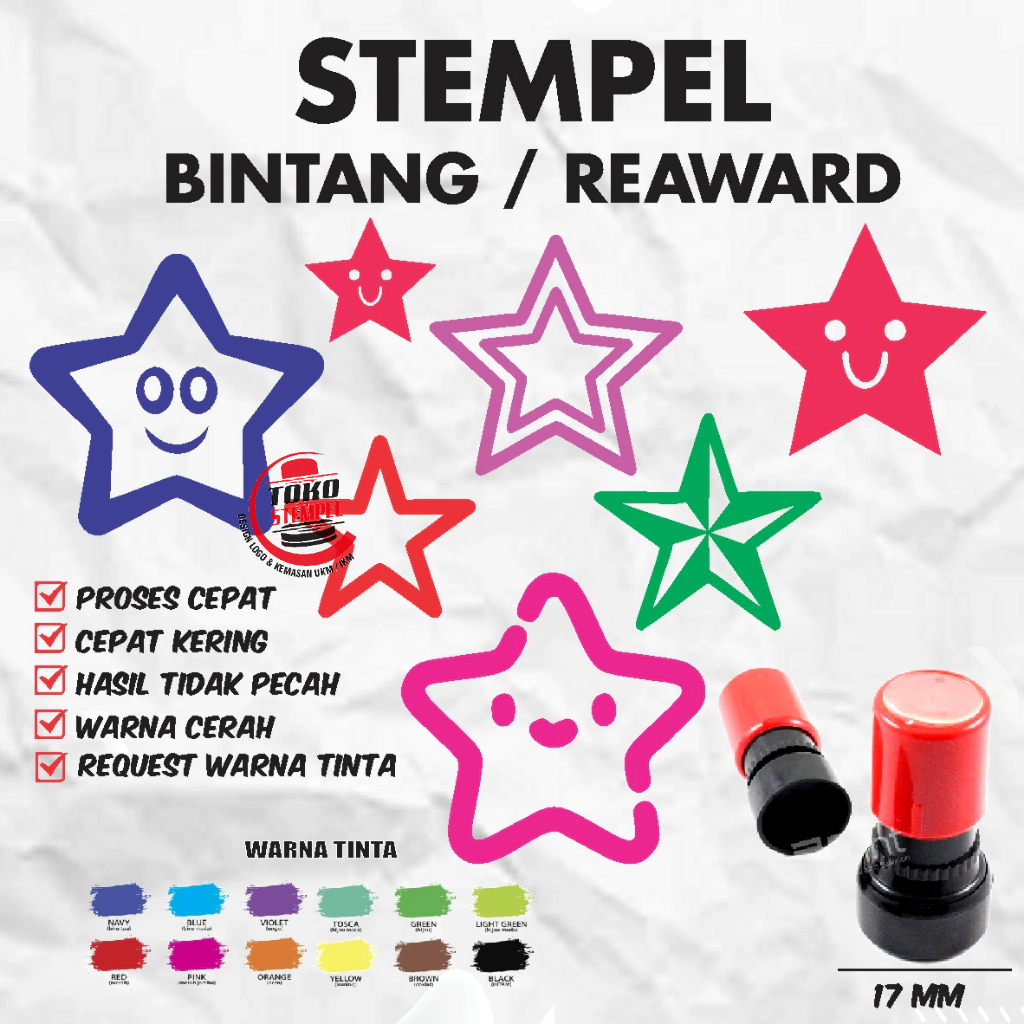 Mi PAUD Elementary School Kindergarten Teacher Grade Stamp / Star Stamp ...