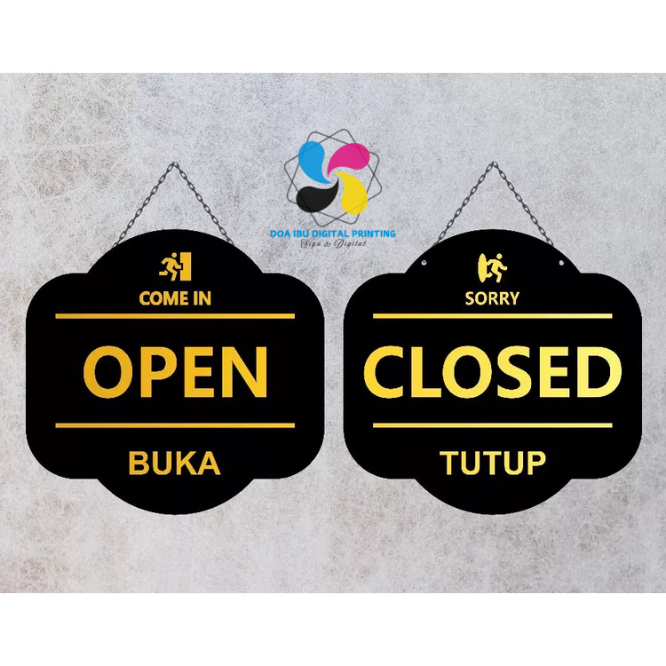 Open CLOSE SING BOARD Acrylic | Back And Forth | Acrylic Signage Open ...